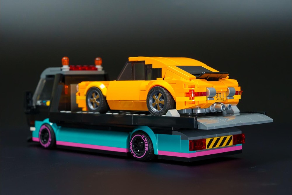 Lego Moc Car Carrier Flatbed Toll Truck By Scbrix Rebrickable