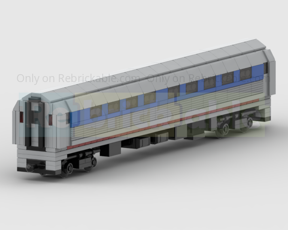 LEGO MOC 4-Wide Am Trak Amfleet 1 Passenger Carriage by Andy Ps Bricks ...