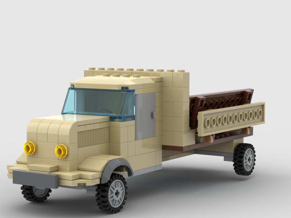 LEGO MOC WWII Opel Blitz Truck (Tan) by alexh321 | Rebrickable - Build ...
