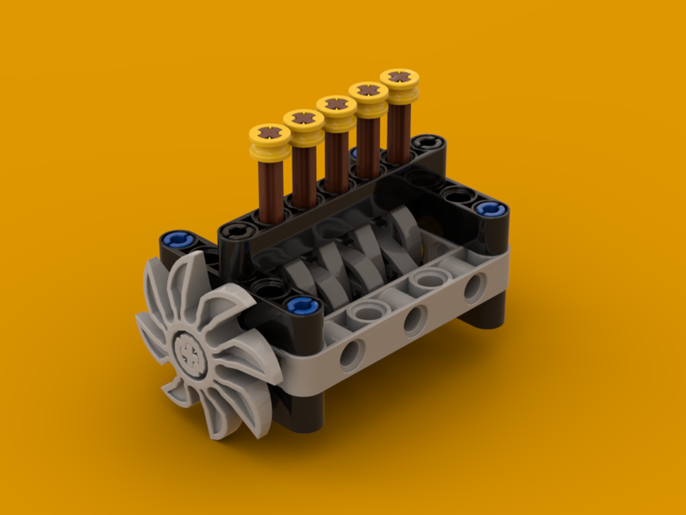 LEGO MOC 5 cylinder engine by Legojuulyt | Rebrickable - Build with LEGO