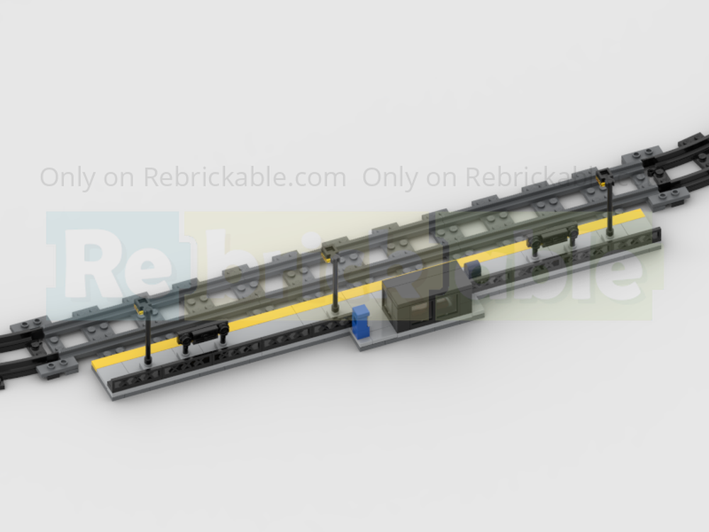 LEGO MOC-171422 Amtrak Train Station & Loop Of Track - To Use With My 4 ...