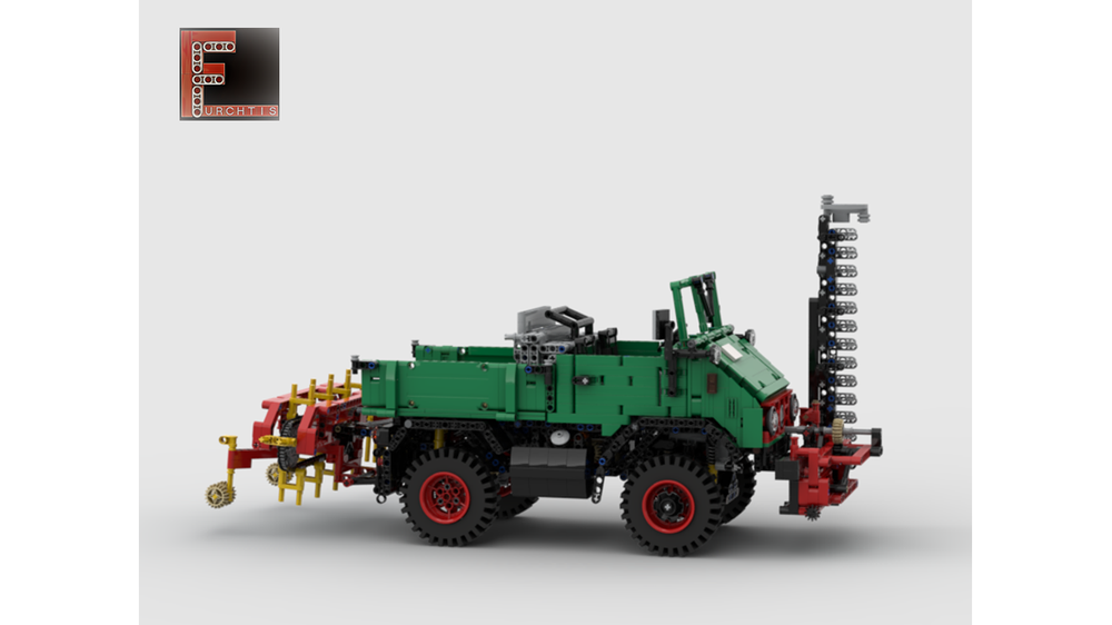 LEGO MOC Unimog U411 green with band rake and cutter bar by Furchtis ...