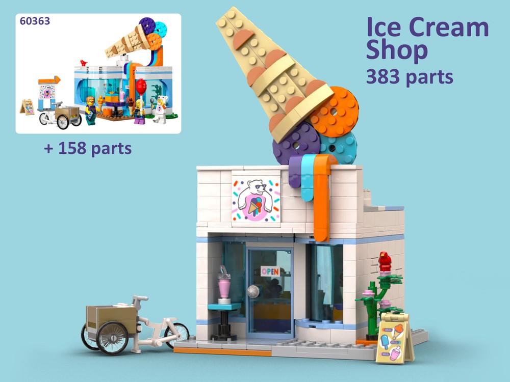 LEGO MOC Ice Cream Shop Modular by Xenlc | Rebrickable - Build with LEGO