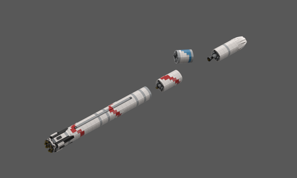 LEGO MOC ISRO NGLV Next Generation Launch Vehicle (1:110 Saturn V Scale ...