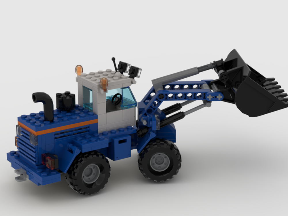Lego Moc Wheel Loader By Highway Patrol Rebrickable Build With Lego