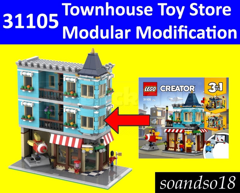 LEGO MOC Townhouse Toy Store Modular Modification (31105) by Soandso ...