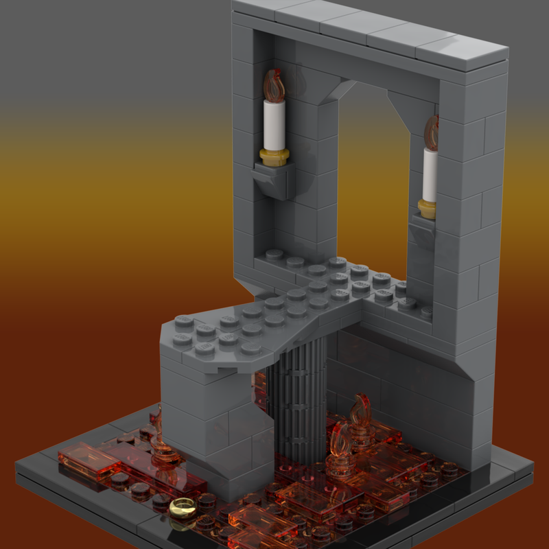 Lego Moc Inside Mount Doom By Lucsolebricks Rebrickable Build With Lego