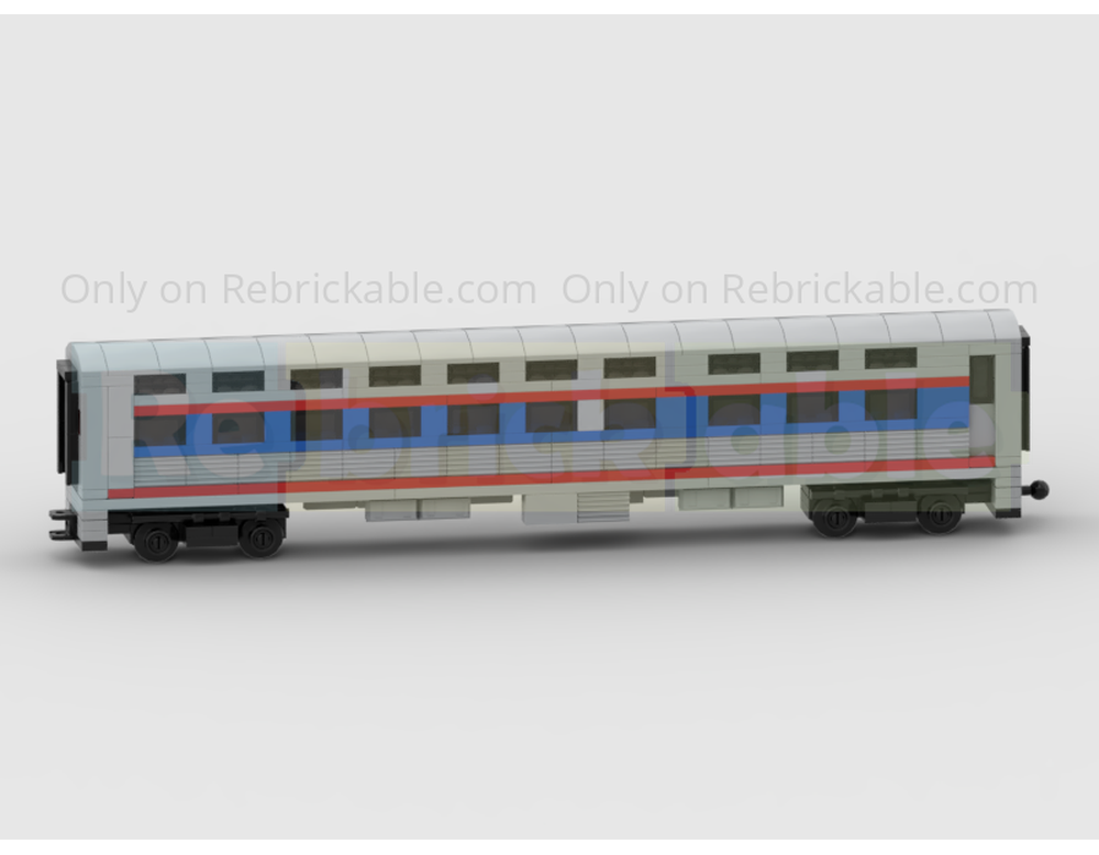 LEGO MOC 4-Wide Am Trak Viewliner II Sleeper Carriage by Andy Ps Bricks ...
