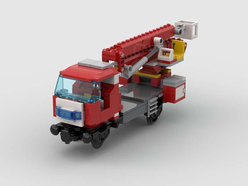 Lego Moc Fire Lader Train Cart By Wrk Rebrickable Build With Lego