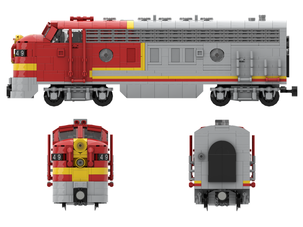 LEGO MOC ATSF EMD F7 by Dongeraldo | Rebrickable - Build with LEGO