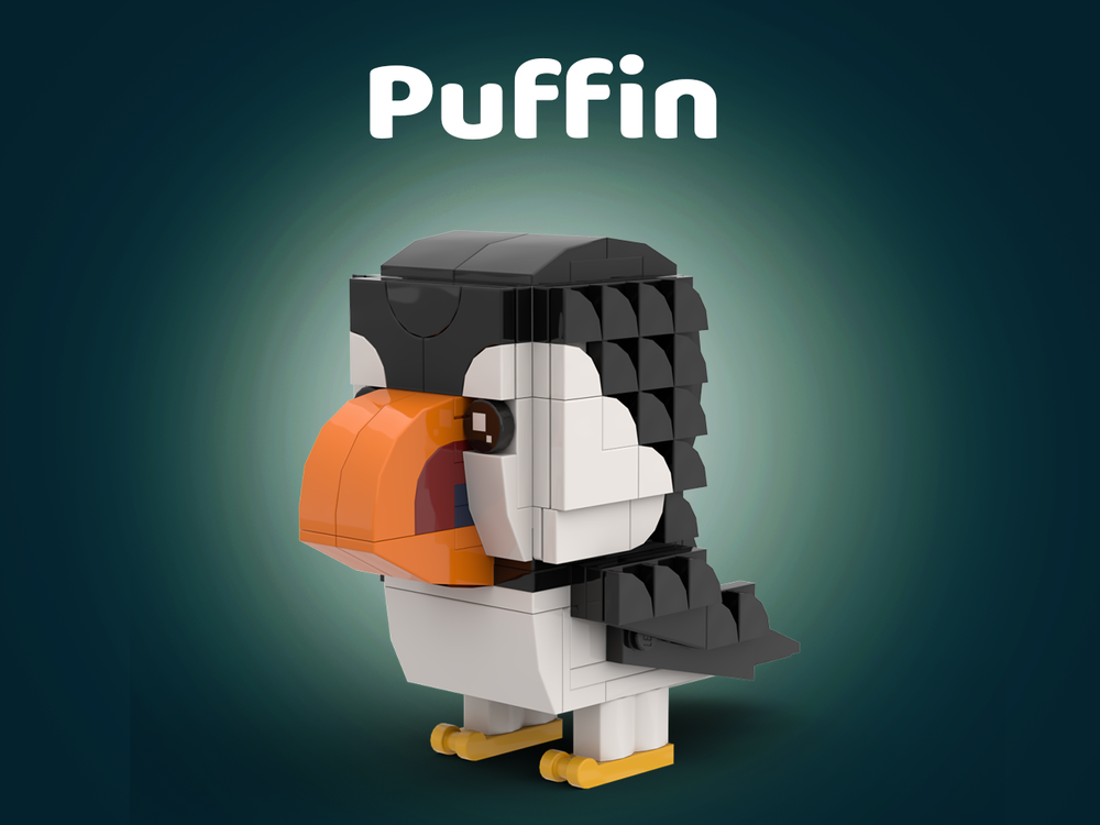 LEGO MOC Puffin Brickheadz by MakeorBrick | Rebrickable - Build with LEGO