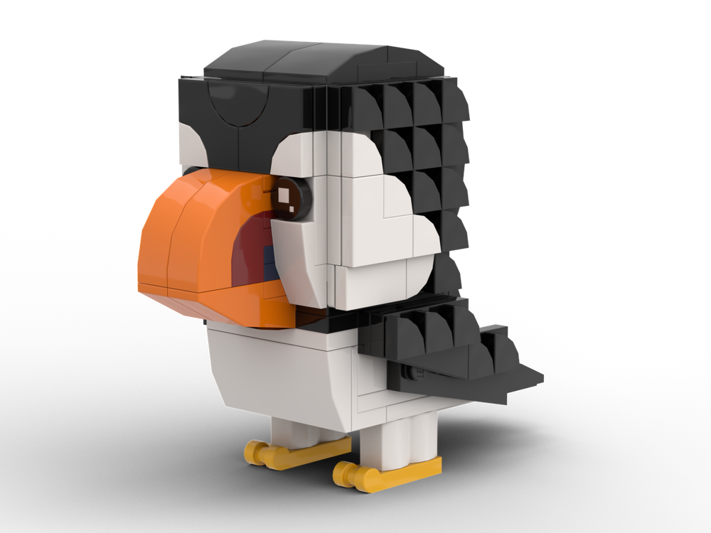 LEGO MOC Puffin Brickheadz by MakeorBrick | Rebrickable - Build with LEGO