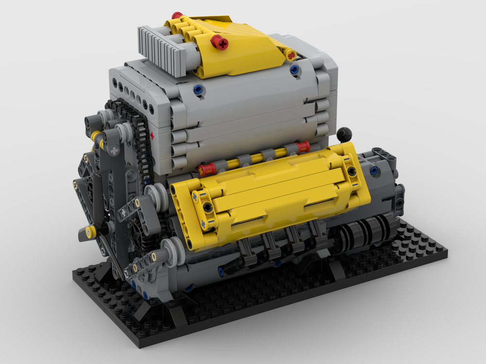 LEGO MOC Crossplane V8 with Supercharger & removable Cover by Bricktec ...