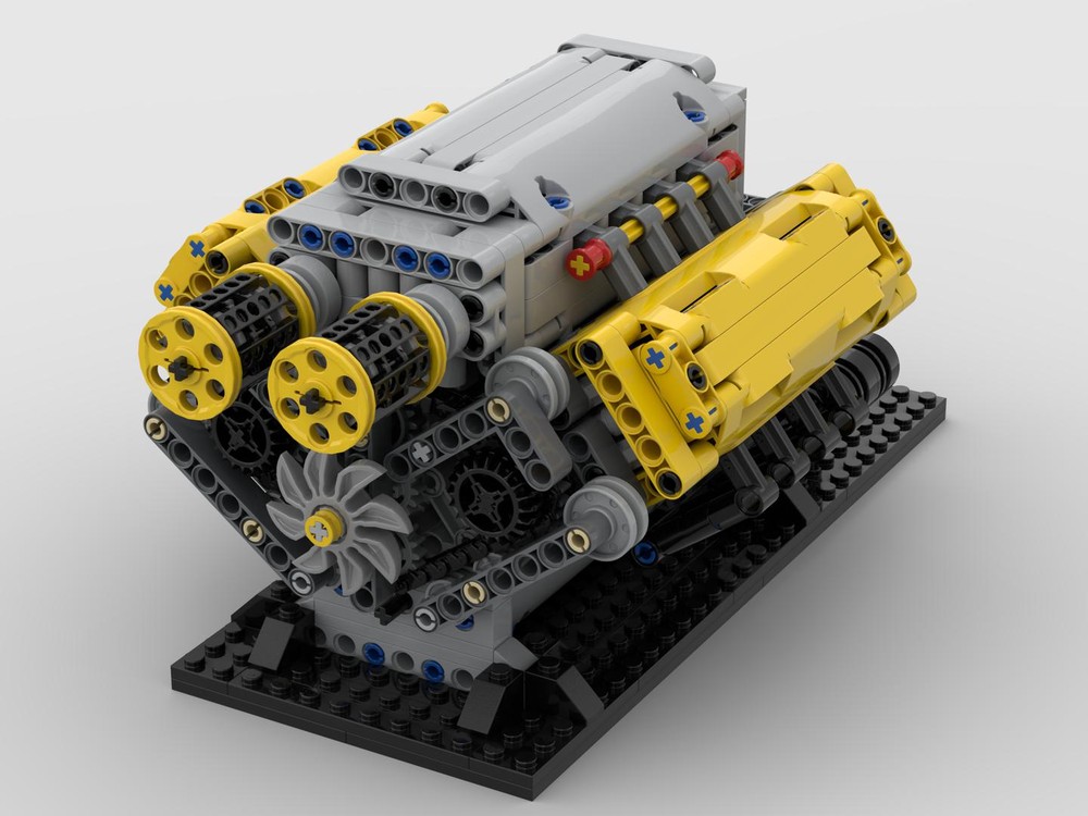 LEGO MOC Crossplane V8 with natural Aspiration & removable Covers by ...