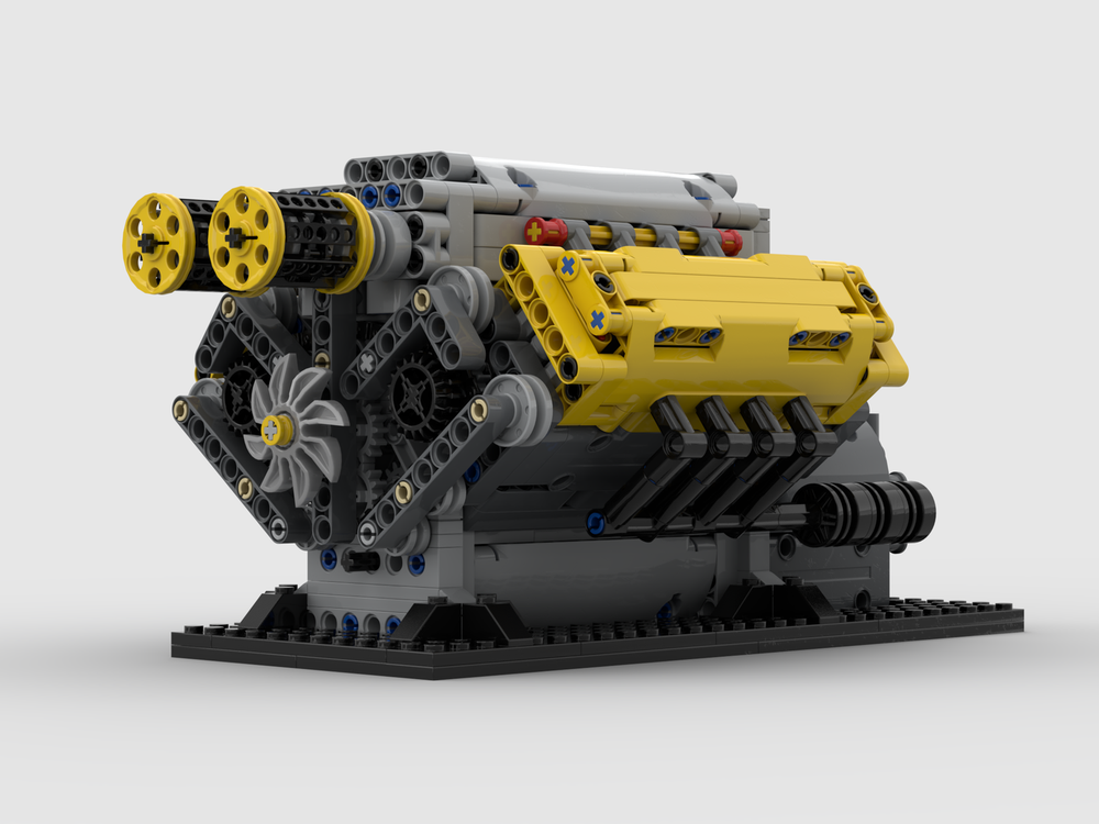 LEGO MOC Crossplane V8 with natural Aspiration & removable Covers by ...