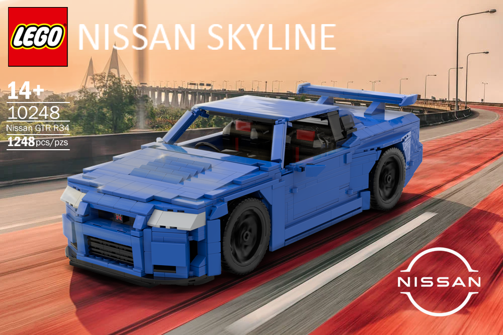 LEGO MOC Nissan Skyline GTR R34 by IronBricks17 | Rebrickable - Build ...
