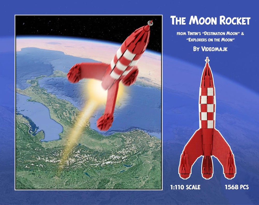 LEGO MOC The Moon Rocket from Tintin's Destination Moon by Videomajk ...