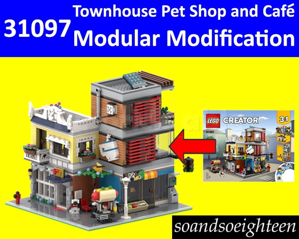 LEGO MOC Townhouse Pet Shop Modular Modification (31097) by Soandso ...