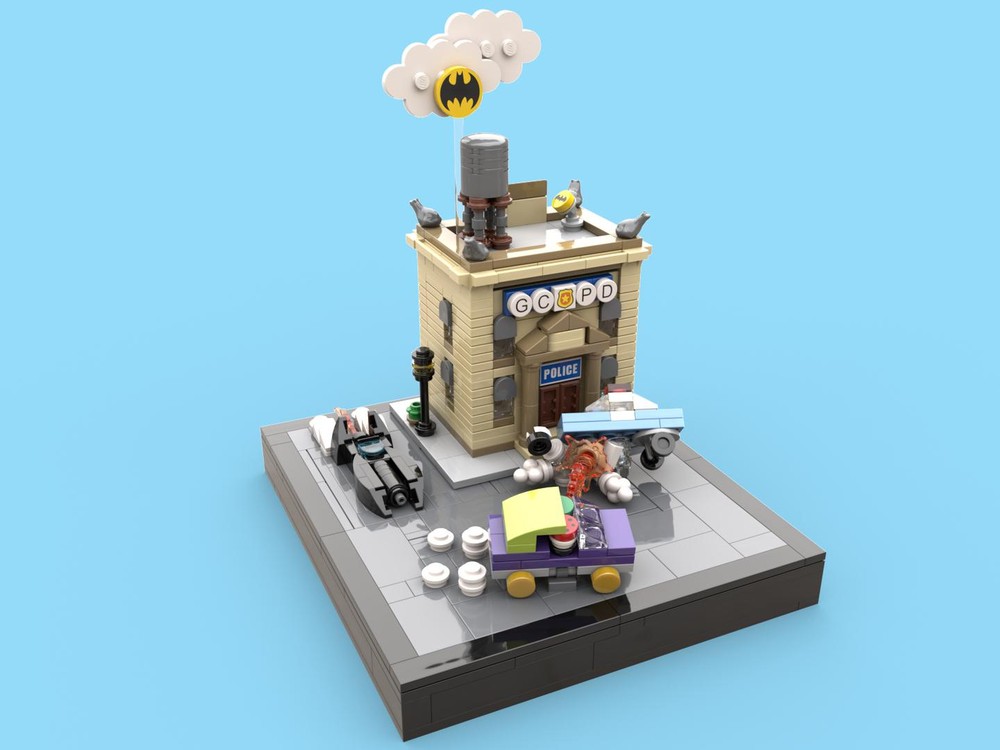 LEGO MOC Microscale Batmobile and Joker Lowrider car chase by Croissant ...