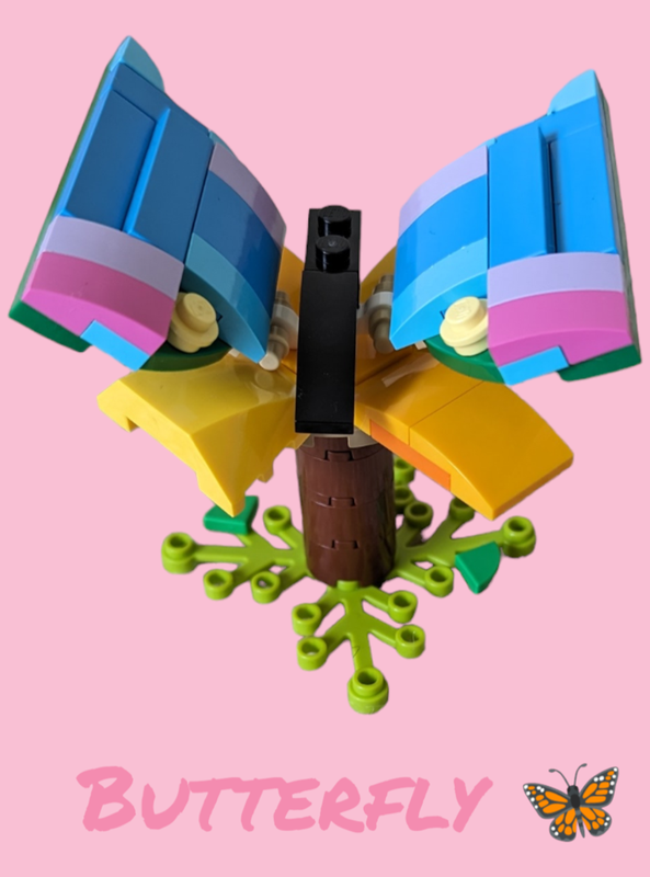 LEGO MOC Butterfly on flower by LegoGirl14 | Rebrickable - Build with LEGO