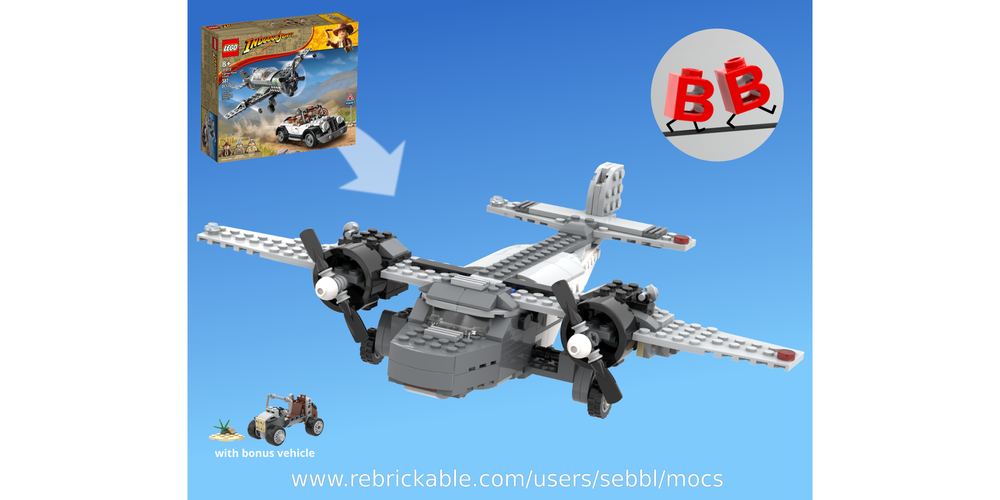 LEGO MOC 77012: Adventurers' Twin Motor Plane by sebbl | Rebrickable ...