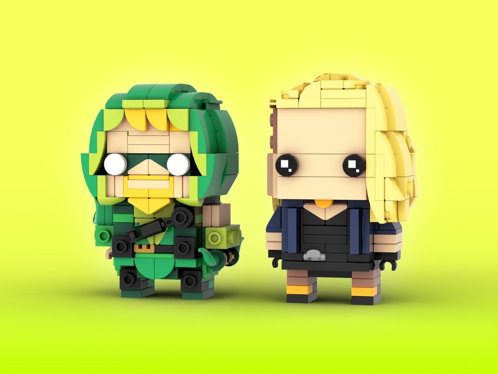 LEGO MOC Green Arrow & Black Canary Brickheadz LEGO MOC - DC by Eugenio ...
