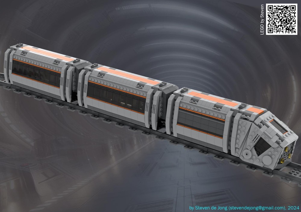 LEGO MOC Imperial Bolt MRT-4T2 Passenger Train (Minifig Scale, RC ...