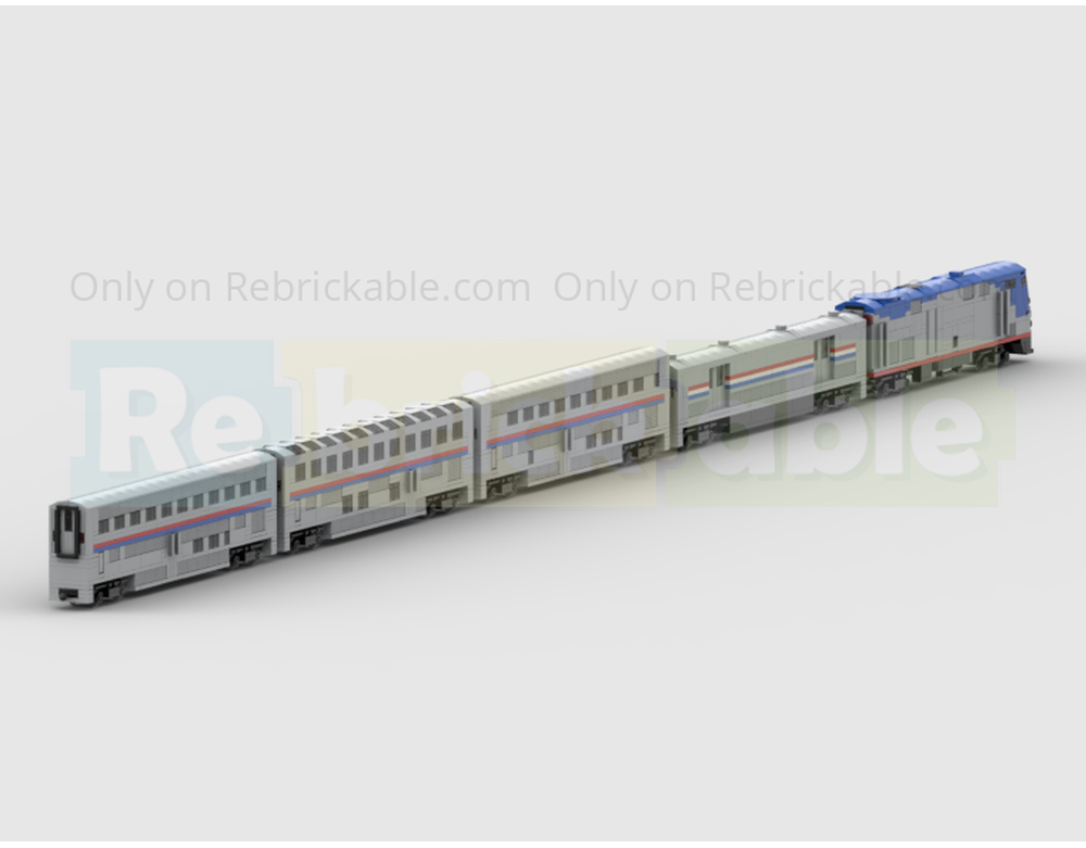 LEGO MOC-171863 Am Trak Southwest Chief Train Pack - 4 Studs Wide by ...