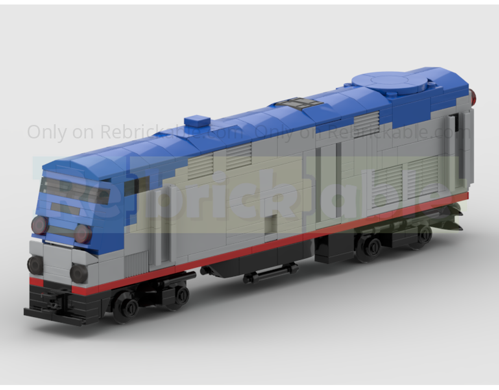 LEGO MOC Amtrak Southwest Chief Train Pack - 4 Studs Wide by Andy Ps ...