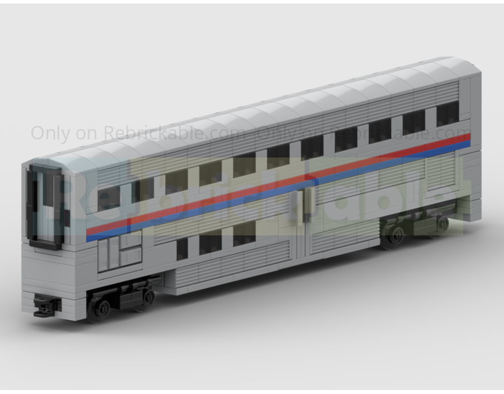 LEGO MOC Amtrak Southwest Chief Train Pack - 4 Studs Wide by Andy Ps ...