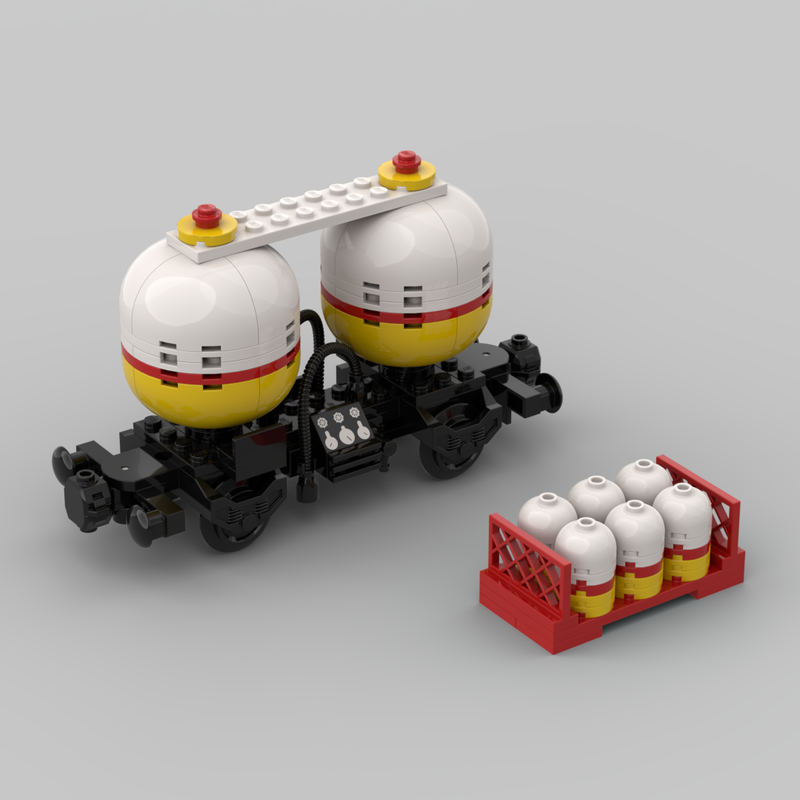 LEGO MOC Shell Twin Tank Rail Tanker Wagon by josszo | Rebrickable ...