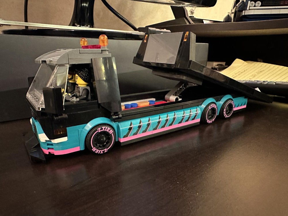 LEGO MOC 8 Wide Modified Car Carrier by Psmyrski | Rebrickable - Build ...