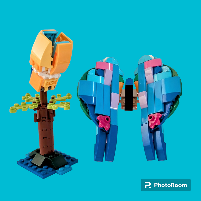 LEGO MOC Butterfly and a flower by LegoBuildo | Rebrickable - Build ...