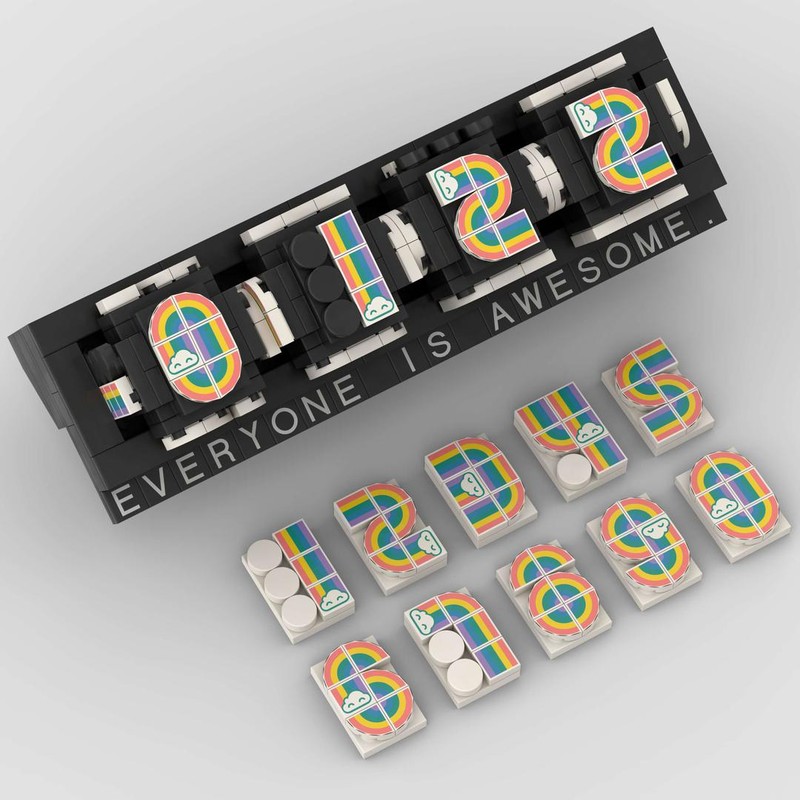LEGO MOC CALENDAR WITH RAINBOW NUMBERS by uminuo | Rebrickable - Build ...