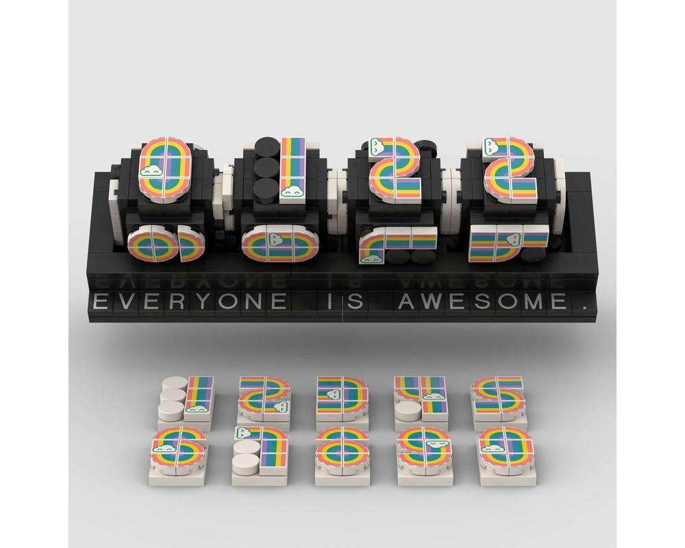 LEGO MOC CALENDAR WITH RAINBOW NUMBERS by uminuo | Rebrickable - Build ...