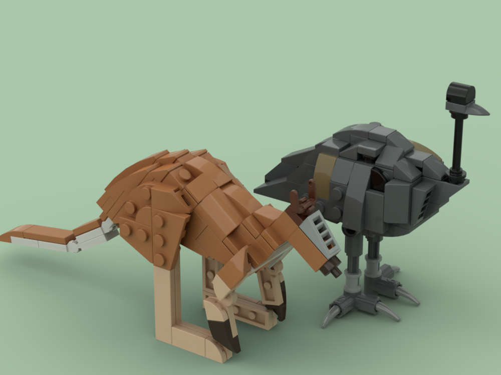 LEGO MOC Australian Animal - Kangaroo & Emu by sleske | Rebrickable ...