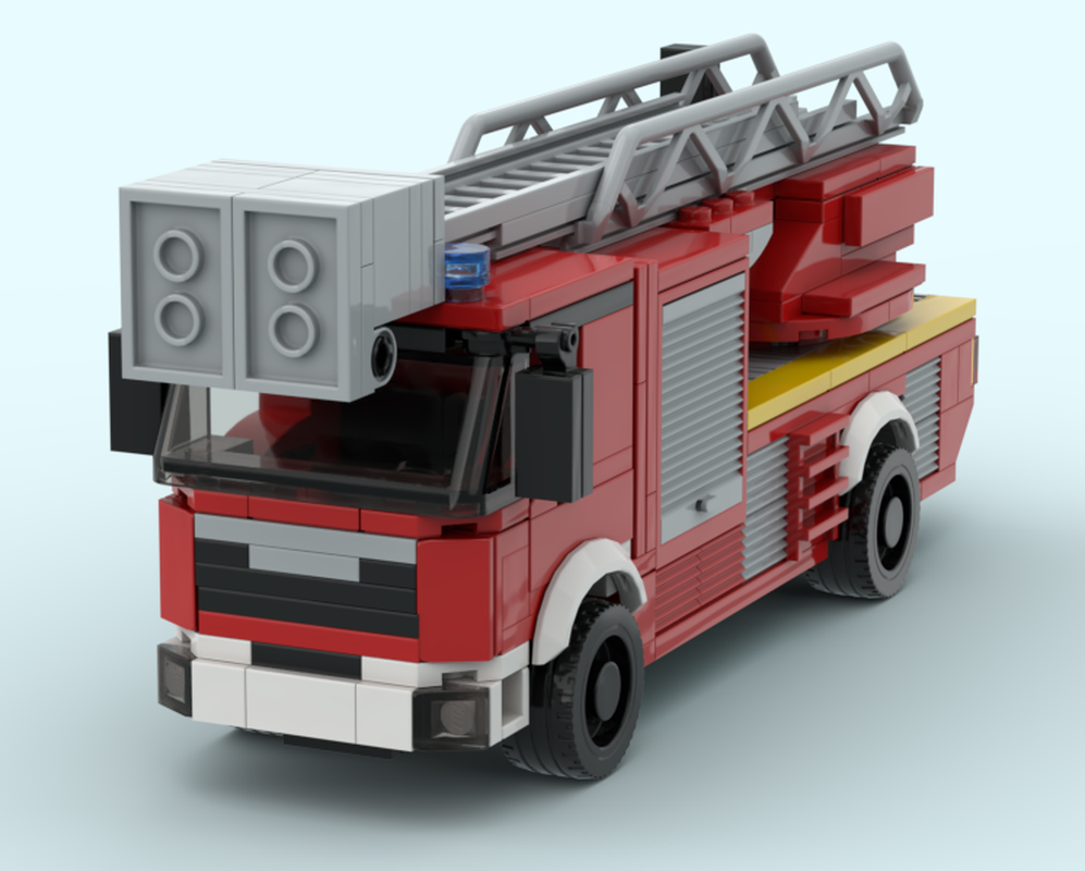 LEGO MOC Drehleiter Feuerwehr MAN DLK Fire Truck Ladder by BK Brick ...