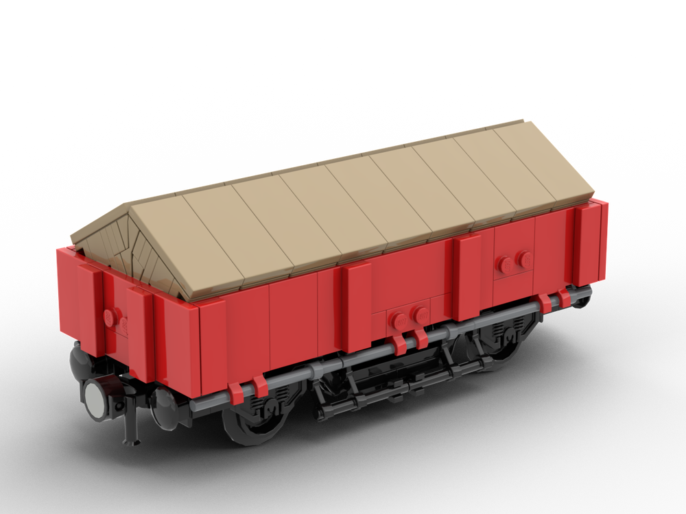 LEGO MOC Short Gondola Wagon (Rolling Stock) - with tarpaulin and ...
