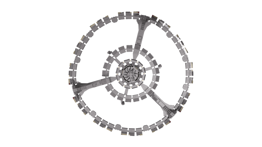 LEGO MOC Deep Space Nine Cardassian Nor-Type Space Station + Scale USS ...