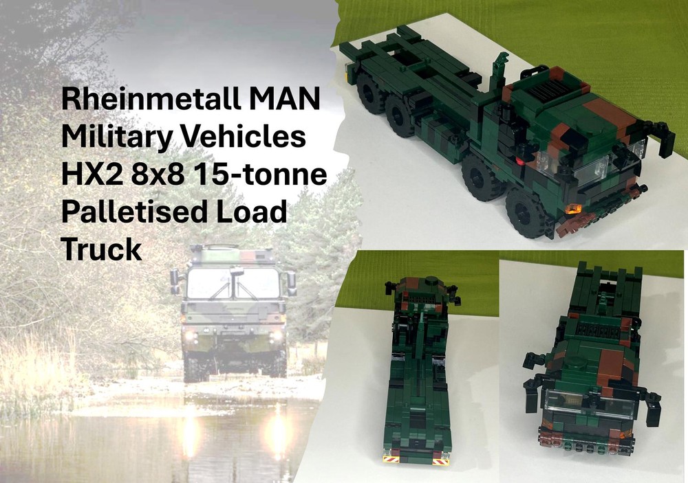 LEGO MOC Minifig scale RMMV HX2 8x8 15-tonne Palletised Load System ...