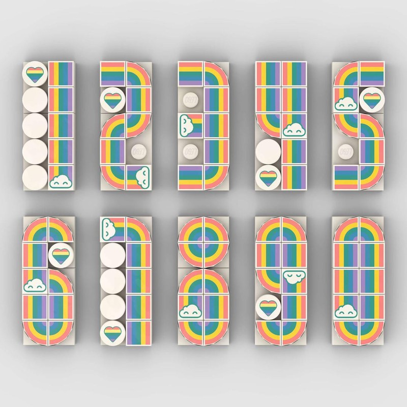 LEGO MOC Rainbow Numbers 2x5 by uminuo | Rebrickable - Build with LEGO