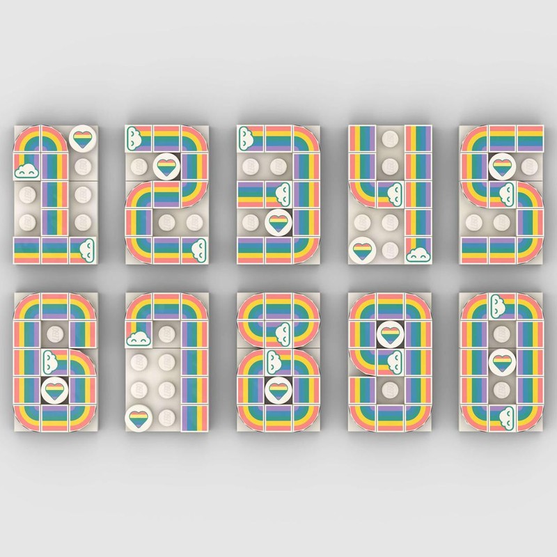 LEGO MOC Rainbow Numbers 3x5 by uminuo | Rebrickable - Build with LEGO