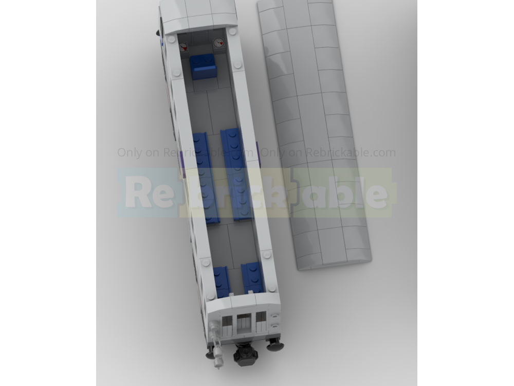 LEGO MOC CTA 5000 Series 2-Carriage Chicago L Train - Motorised Version ...