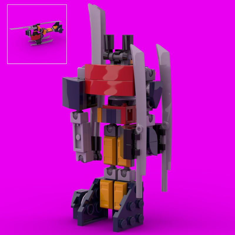 LEGO MOC Helicopter transformer from LEGO Marvel set 76202: Wolverine ...