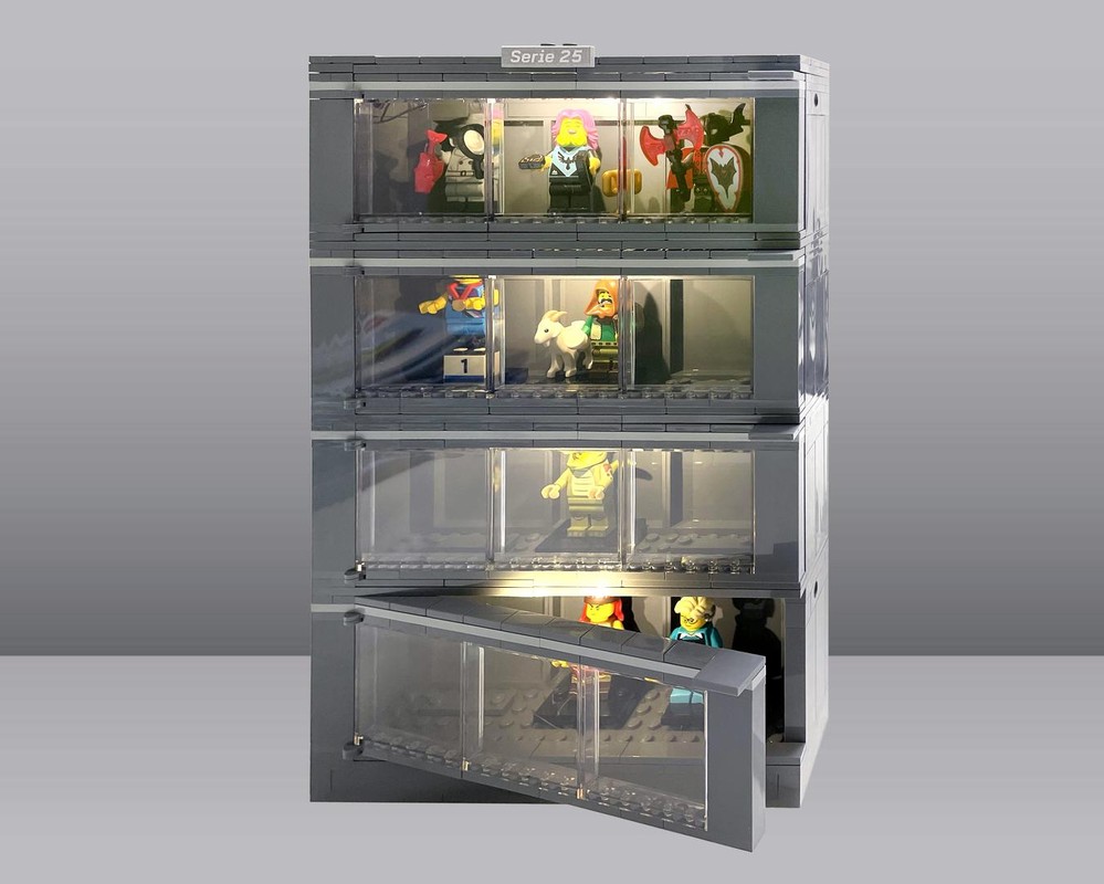 LEGO MOC Lego Minifigure Display Frame / Showcase with optional LED ...