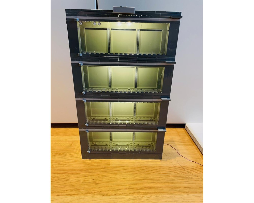 Lego Moc Lego Minifigure Display Frame Showcase With Optional Led
