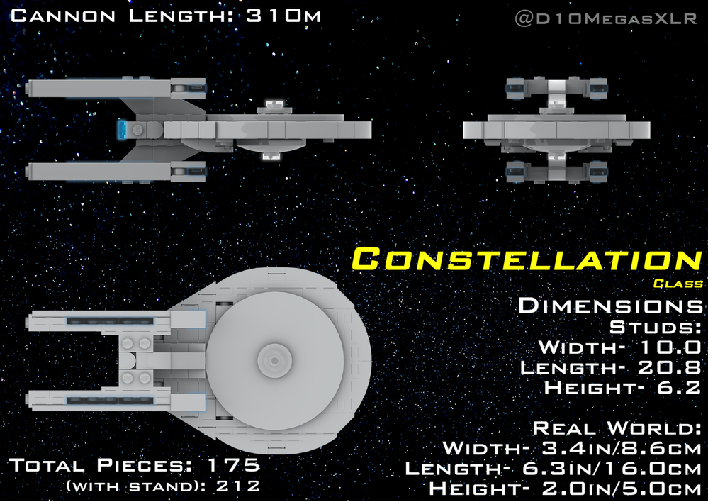 LEGO MOC Constellation Class (V3) by D10MegasXLR | Rebrickable - Build ...