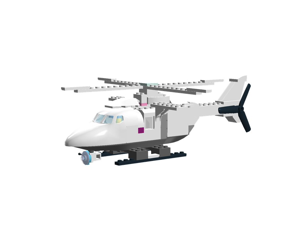 LEGO MOC-17257 White Helicopter (Town > City > Coast Guard 2018 ...