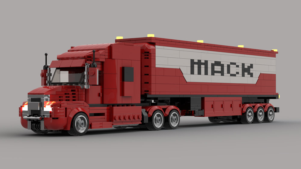 LEGO MOC Mack Anthem Semi Truck with Trailer - Minifigscale by Yanix ...