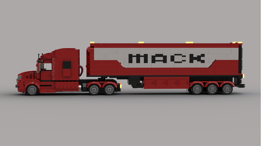 LEGO MOC Mack Anthem Semi Truck with Trailer - Minifigscale by Yanix ...